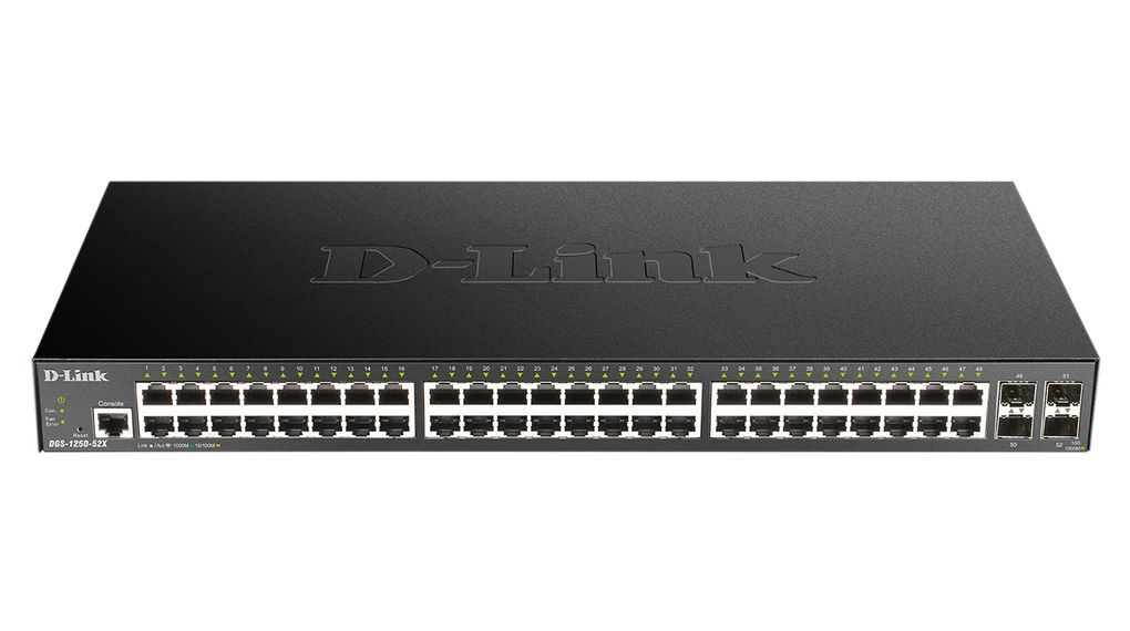 DGS-1250-52X/E | D-Link Ethernet Switch, RJ45 Ports 48, 10Gbps, Layer 2 ...