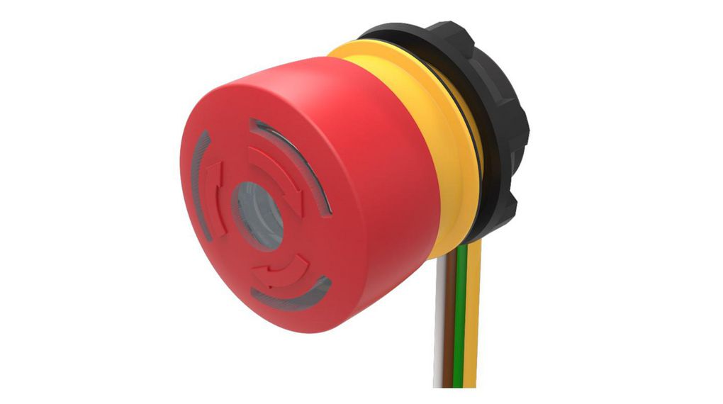 84-5321.2B40 | EAO Emergency Stop Switch 84 Series 1NC IP65 / IP67 Flat Ribbon Cable Red ...