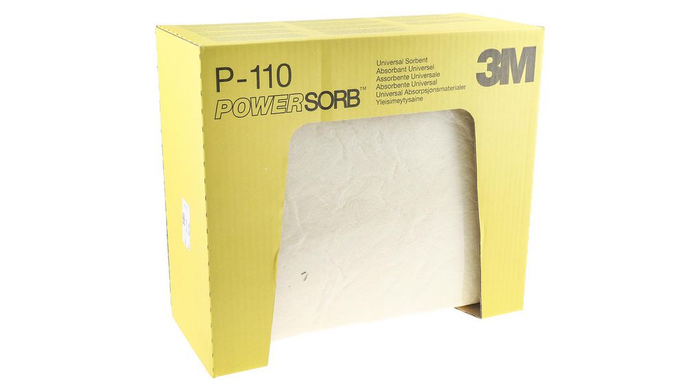 P110 | 3M Spill Absorbent Sheet for Cleaning Use, 68.1 L Capacity, 50 ...