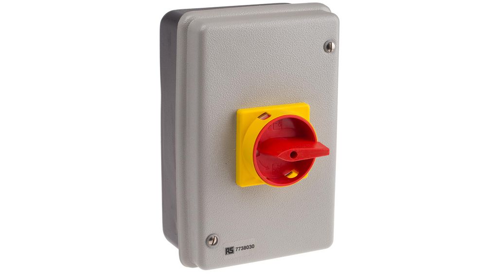 7738030 | RS PRO 4P Pole Panel Mount Isolator Switch - 80A Maximum ...