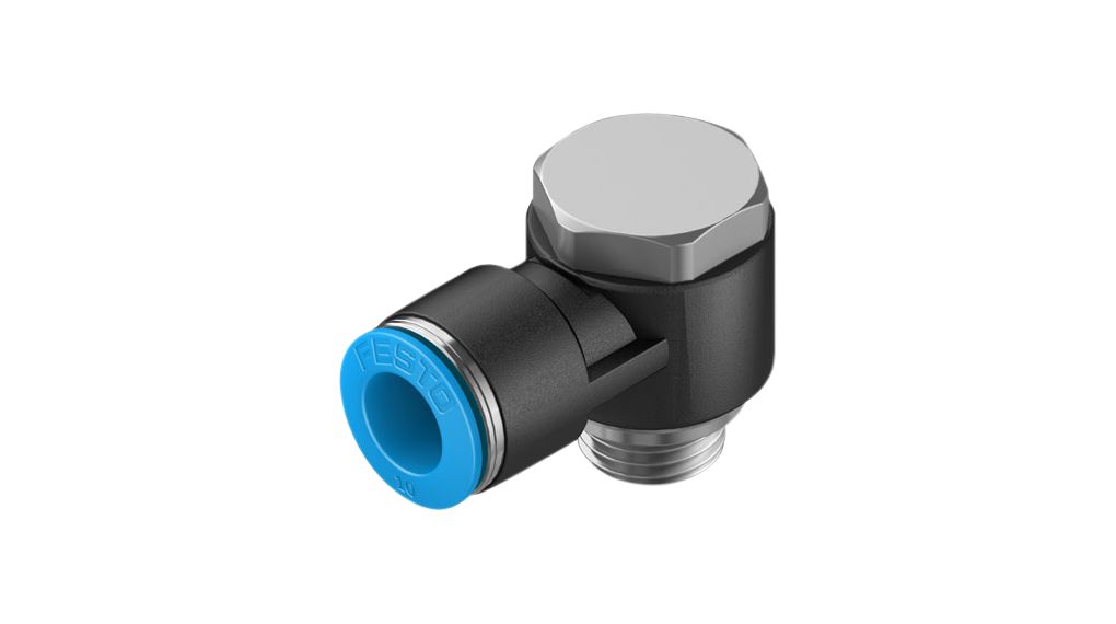 QSLV-G1/4-10 | Festo L-Fitting, Compressed Air, Brass, 59.8mm, G1/4 ...