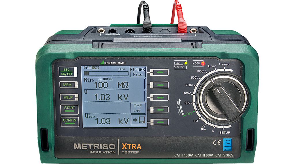 METRISO XTRA | Gossen Metrawatt Isolationstester 999GOhm IP52 ...