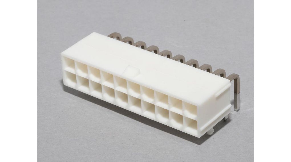 39-30-1202 | Molex Mini-Fit Jr. HDR Dual Row 90° Snap-in Plastic Peg ...
