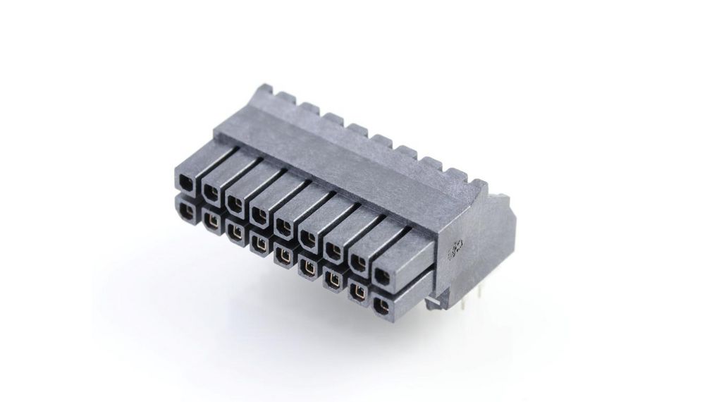 44764-1802 | Molex Micro-Fit BMI Receptacle Header Dual Row 90° with Press-fit Plastic Pegs 0 ...
