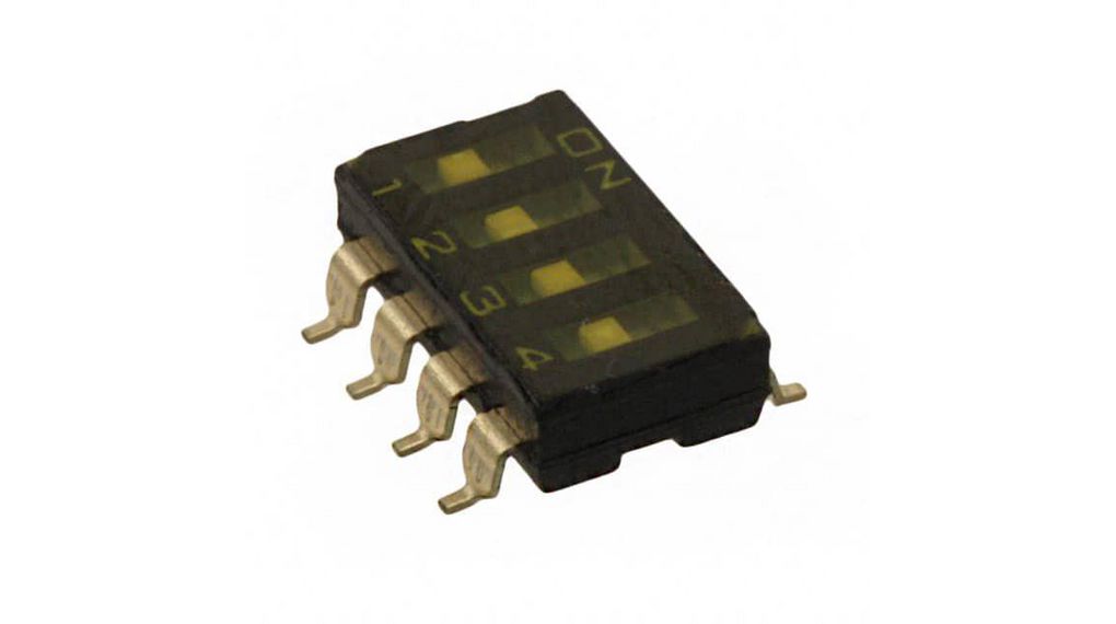 A6S 0013F | Omron Electronic Components Slide Dip Switch, 4 Switches ...