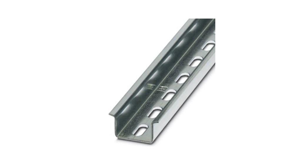 0806602 | Phoenix Contact Steel Perforated DIN Rail, Deep Top Hat ...