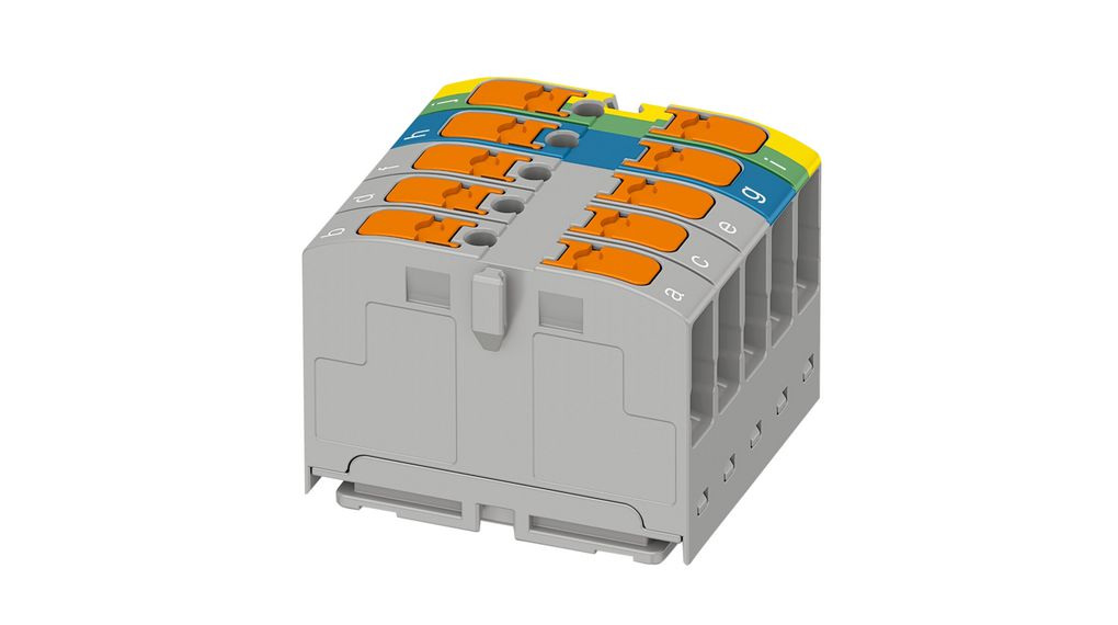1300613 | Phoenix Contact Terminal Block, Push-In, 10 Poles, 690V, 24 ...
