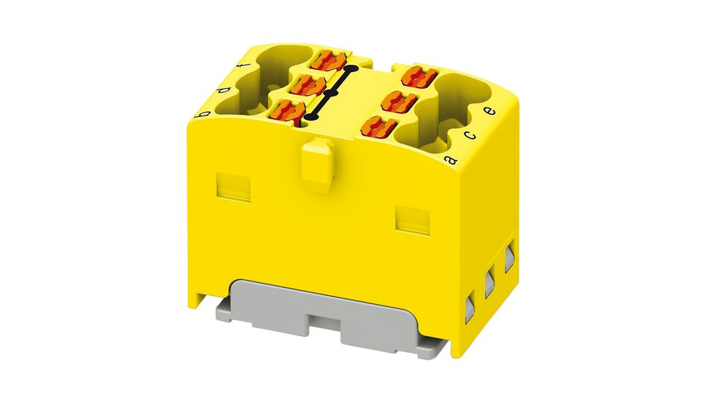 3002768 | Phoenix Contact Terminal Block, Push-In, 6 Poles, 450V, 17.5A ...