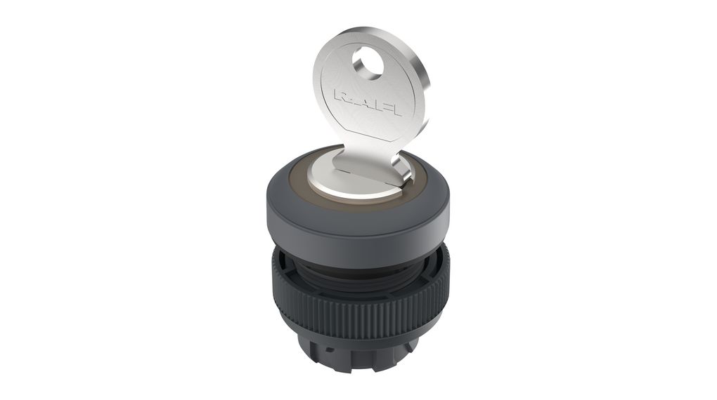 1302451010700 | RAFI Nyckellåsmanöverdon med grå frontring 2 lägen 40 ...