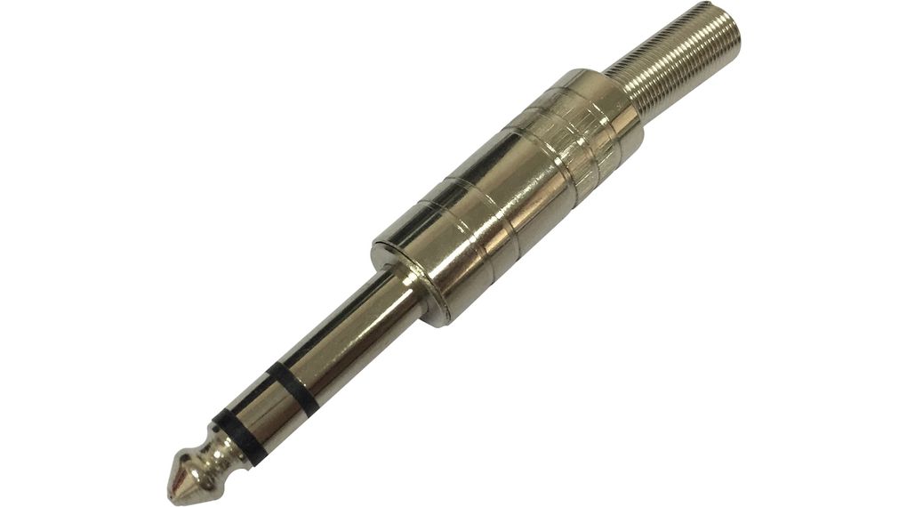RND 205-00585 | RND Stereo Jack Connector , Plug, Stereo, Straight, 6. ...