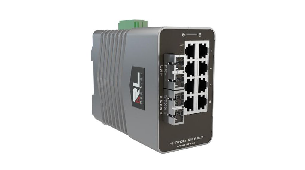 NT-5010-FX2-SC00 | Red Lion Industrial Ethernet Switch, Multimode, 2km ...