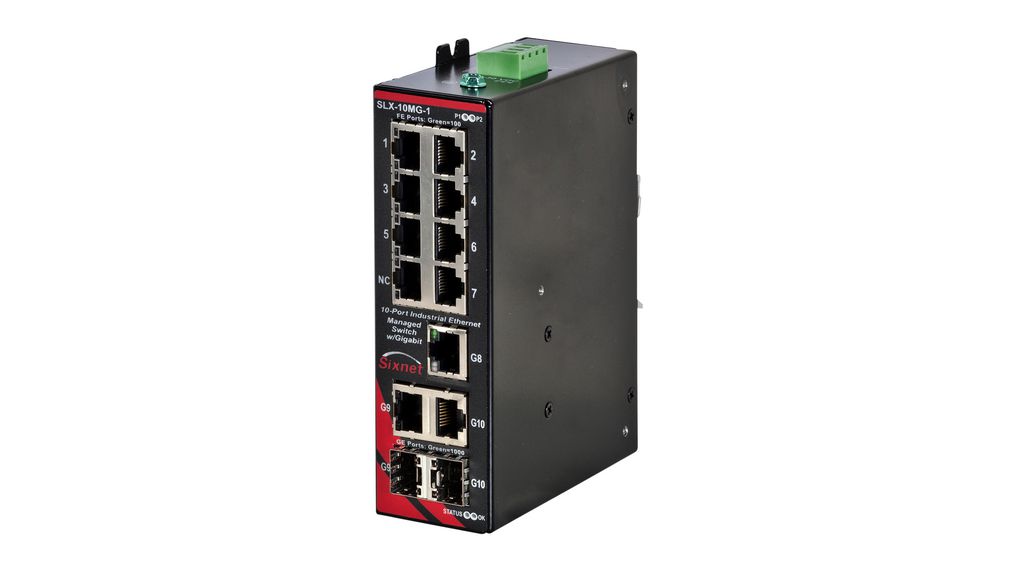 SLX-10MG-1 | Red Lion Ethernet Switch, RJ45 Ports 8, 1Gbps, Managed ...