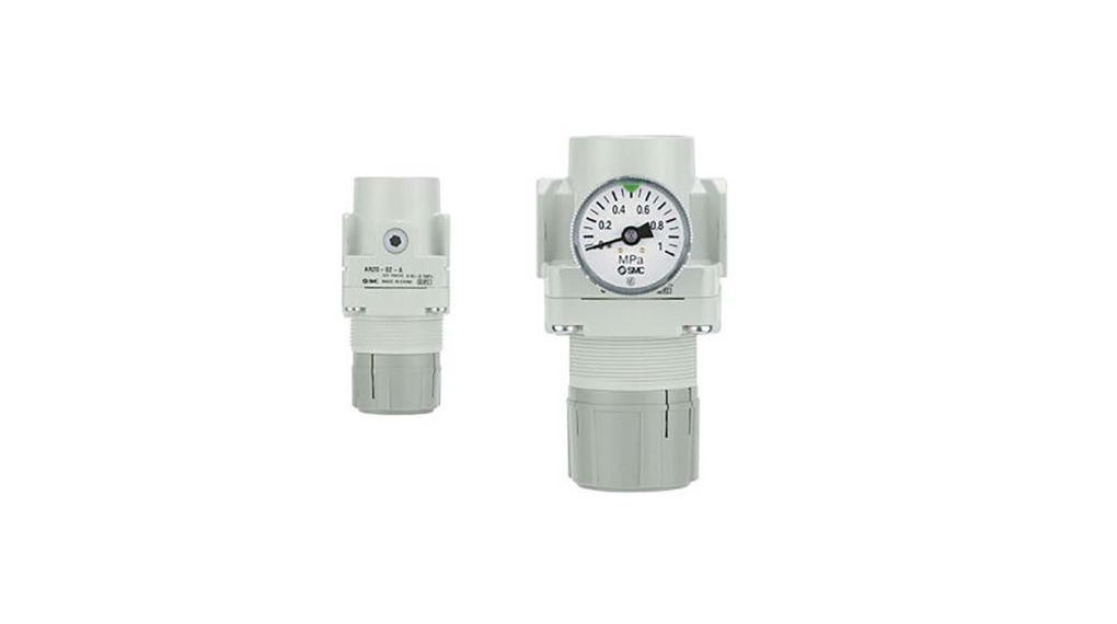 AR10-M5BG-A-SMC | SMC M5 x 0.8 Pneumatic Regulator - 0.05MPa to 0.7MPa, M5, 1MPa max. input ...