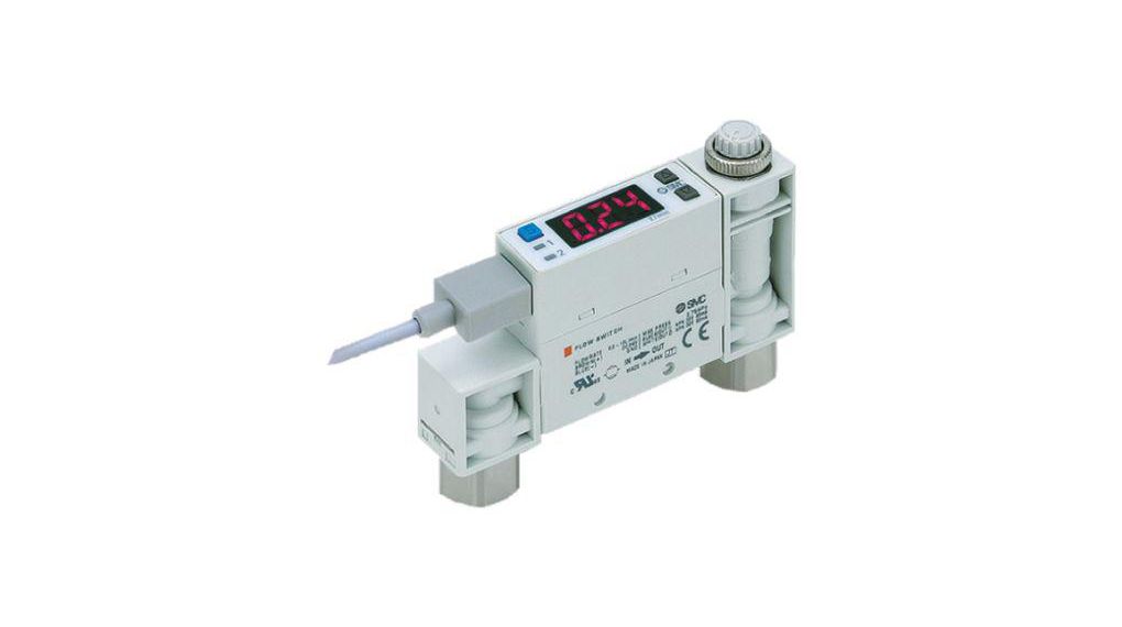 PFM725S-C6-B | SMC Compact Mount Flow Controller, 0.5 ... 25 L/min, PNP Output, 24 V dc, 6 mm ...