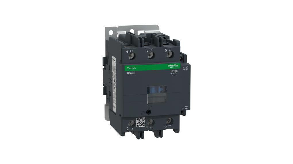 LC1D80F7 | Schneider Electric LC1D Series Contactor, 110 V ac Coil, 3 ...
