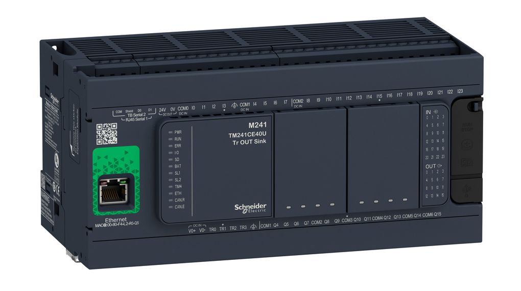 TM241CE40R | Schneider Electric Programmable Logic Controller 240V 24DI ...