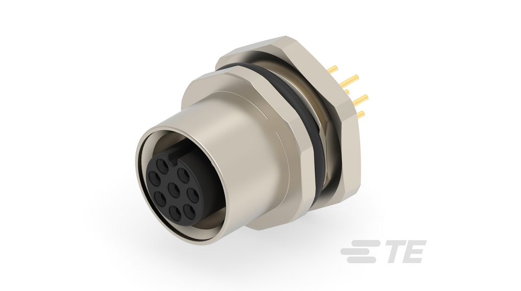 T4143012081-000 | TE Connectivity - AMP M12 Front Mount Female A 8P ...