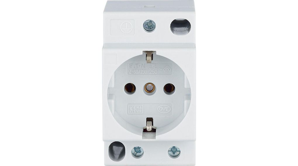 266875 Z-SD230 | Eaton Z-SD White 1 Gang Plug Socket, 16A, Schuko ...