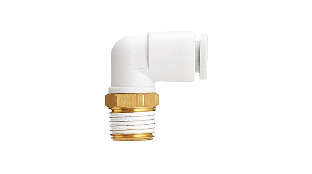 KQ2L04-M3G1 | SMC KQ2 Series Elbow Fitting, M3 to Push In 4 mm ...