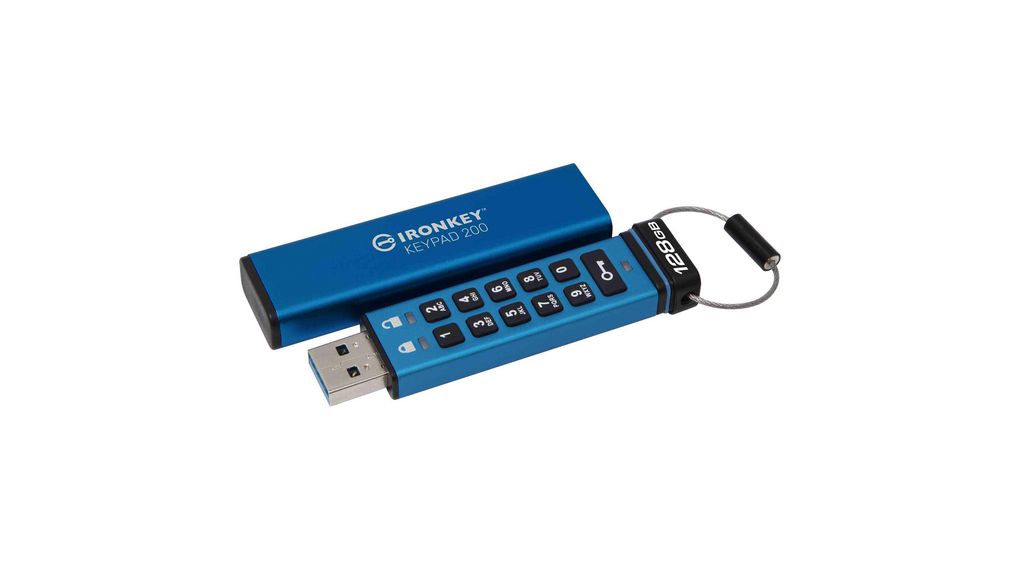 IKKP200/128GB | Kingston USB Stick, IronKey Keypad 200, 128GB, USB 3.0 ...