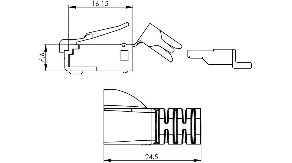 8813110000 | Weidmüller RJ45 Plug, RJ45, CAT6a, 8 Positions, 8 Contacts ...