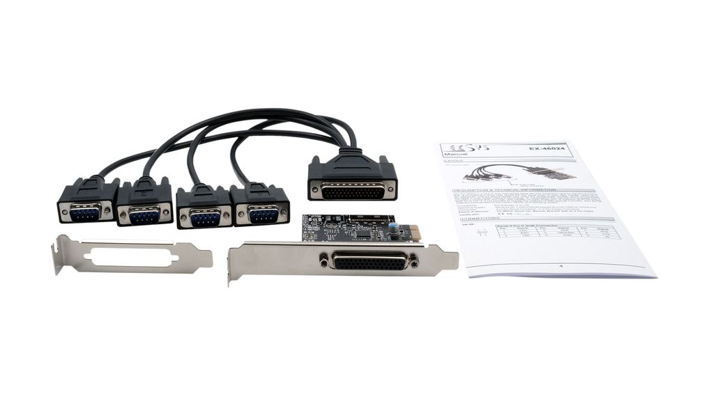 EX-46024 | Exsys Interface Card, RS232, DB44 Female, PCIe | Distrelec ...