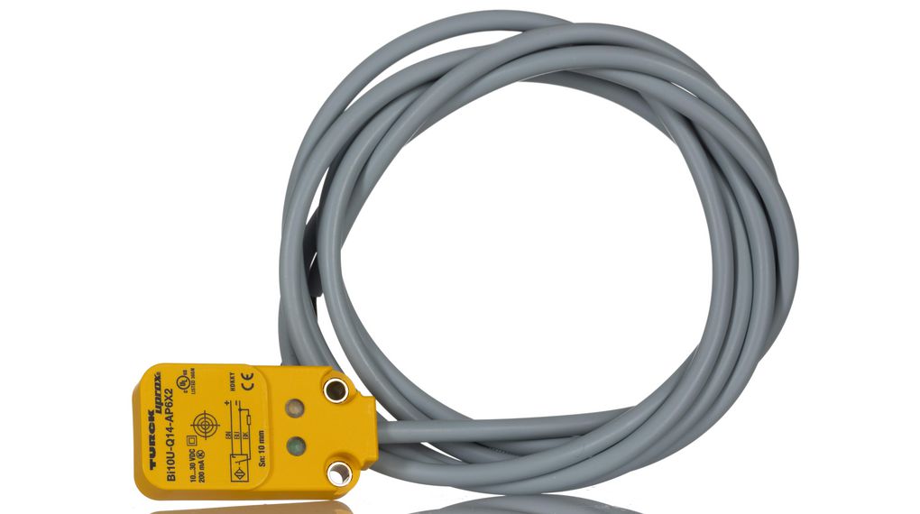 BI10U-Q14-AP6X2 | Turck Inductive Block Proximity Sensor, 10 mm ...