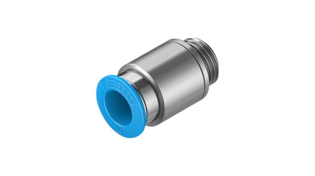 QS-G1/4-10-I | Festo Fitting, Compressed Air, Brass, 28.9mm, G1/4, Male ...