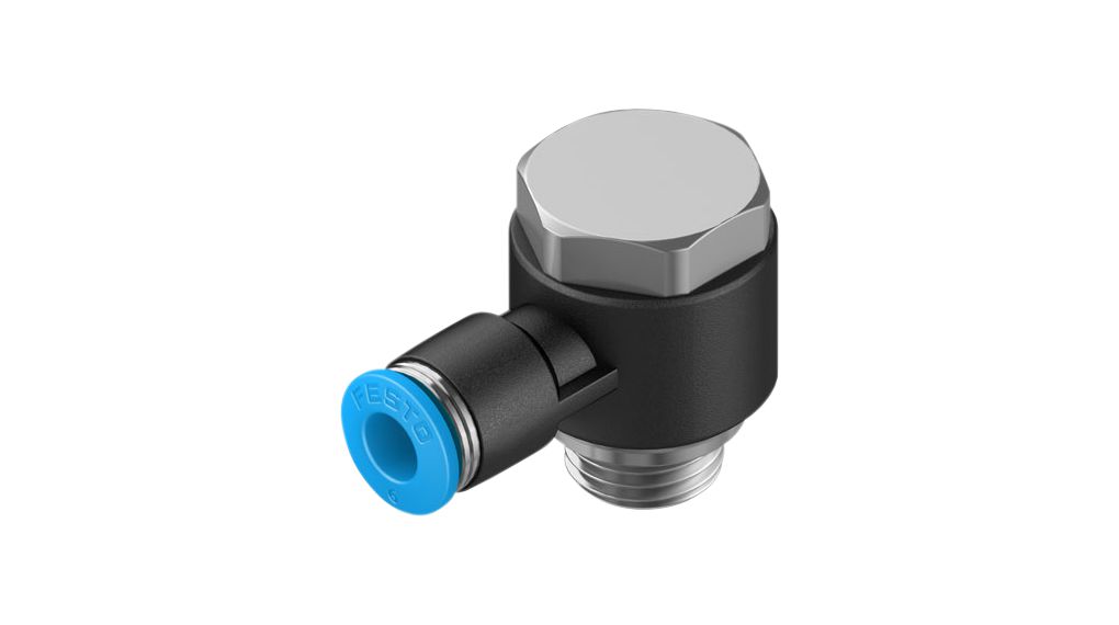 QSLV-G1/4-6 | Festo L-Fitting, Compressed Air, Brass, 57.6mm, G1/4 ...