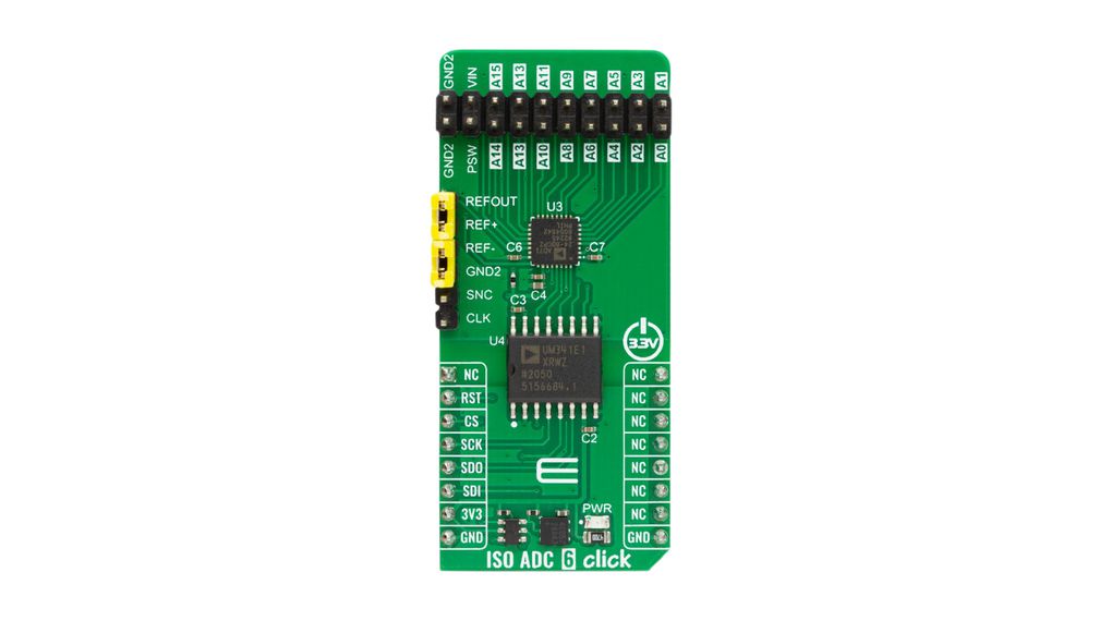MIKROE-5901 | Mikroelektronika ISO ADC 6 Click Analog-Digital-Wandler-Modul 3.3V | Distrelec Schweiz