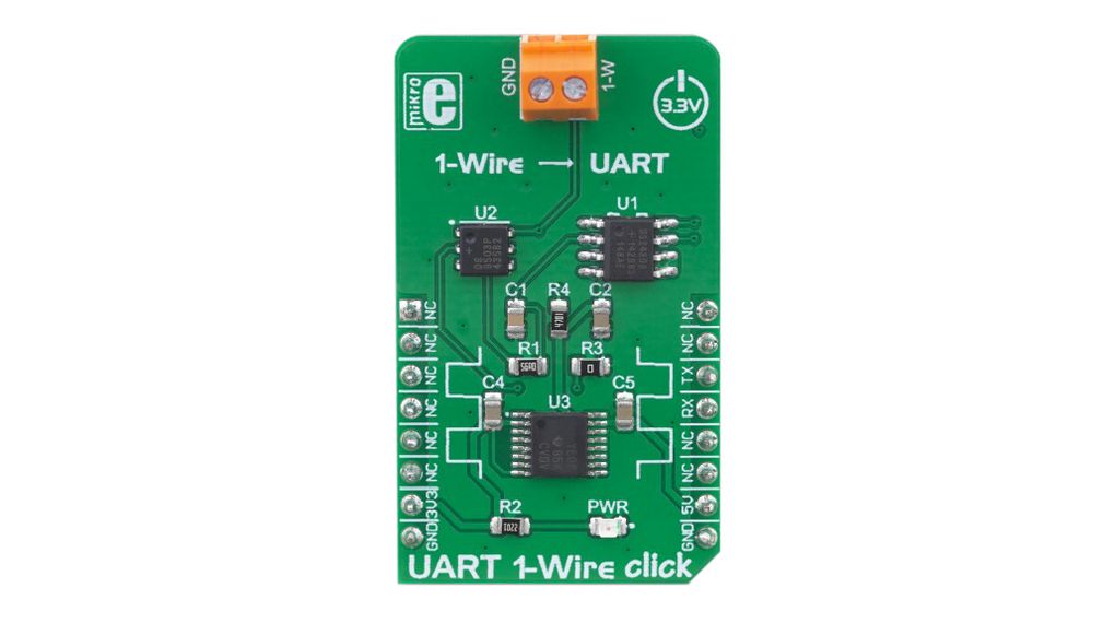 MIKROE-3340 | Mikroelektronika UART 1-Wire Click Interface Converter Module 5V | Distrelec Germany