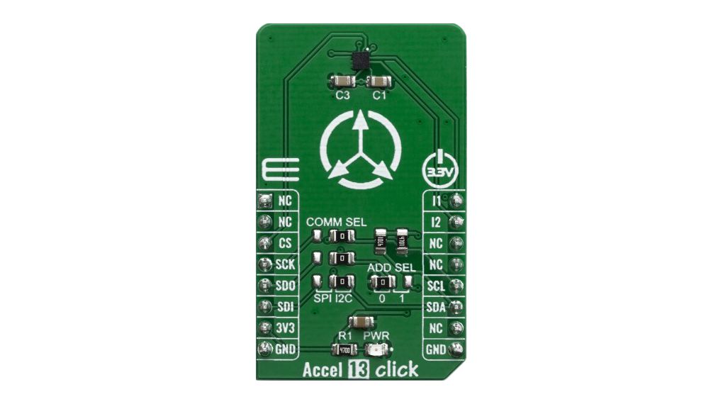 MIKROE-3742 | Mikroelektronika Accel 13 Click 3-Axis Accelerometer Module 3.3V | Distrelec Germany