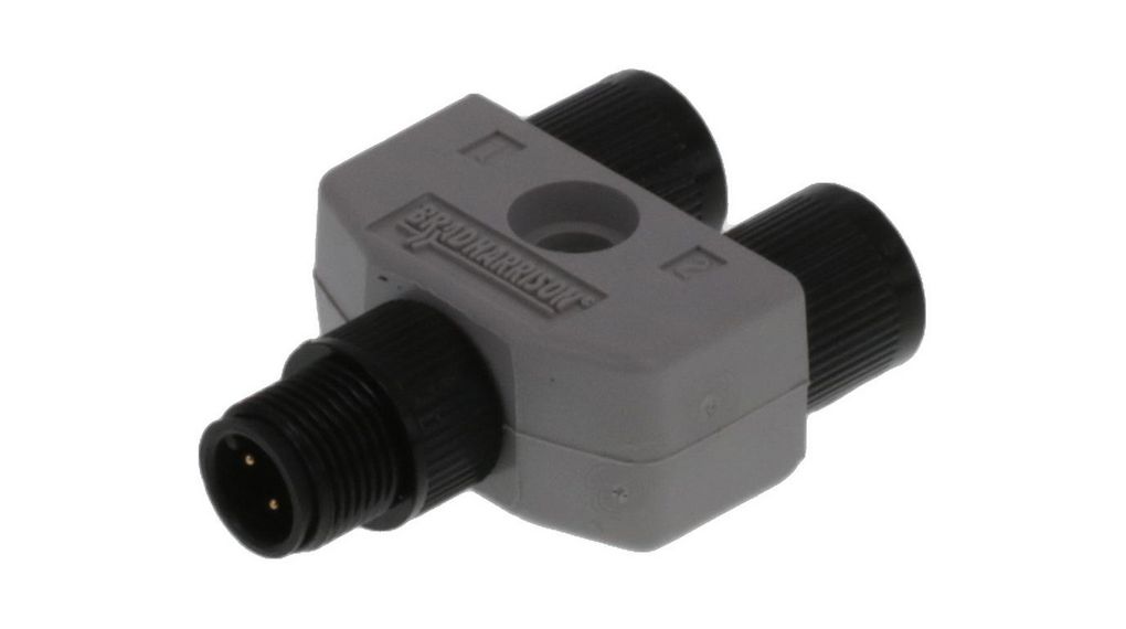 1200680229 | Molex Micro-Change (M12) Solid Body Splitter 1 x 4-Pole ...