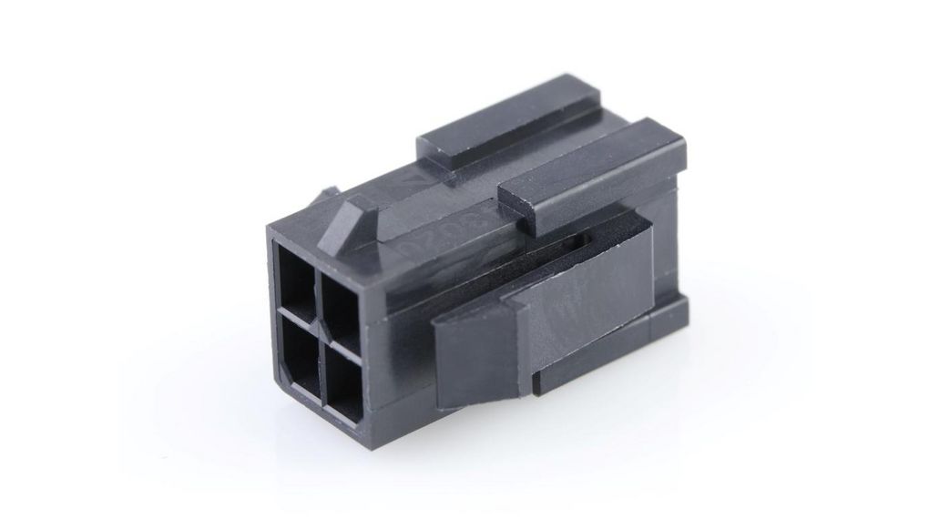 43020-0410 | Molex Micro-Fit 3.0 Plug Housing Dual Row 2 Circuits UL 94V-2 Panel Mount Ears Glow ...