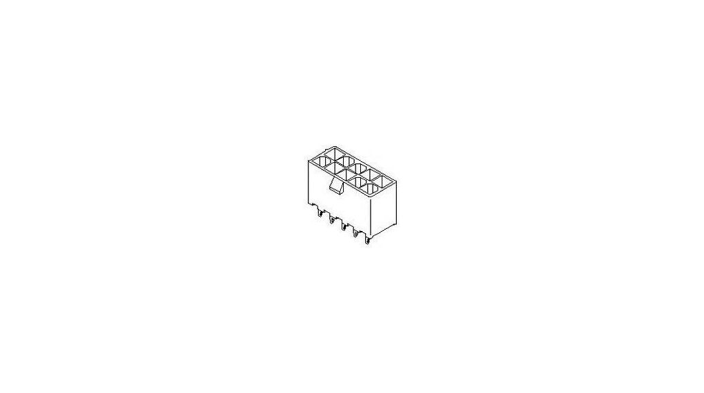 44472 0854 Molex Mini Fit Hcs Hdr 4 20mm Dual Row Vert No Snap In