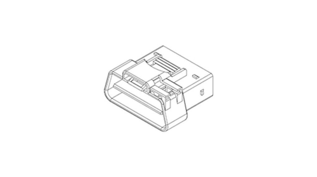 68503-1602 | Molex OBD-II Automotive Connector Plug 16 Way, Crimp ...