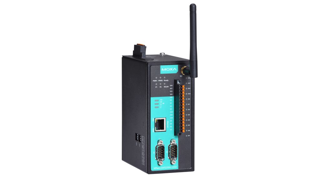 NPORT IAW5150A-12I/O-EU | Moxa Wireless Serial Device Server, 100Mbps ...