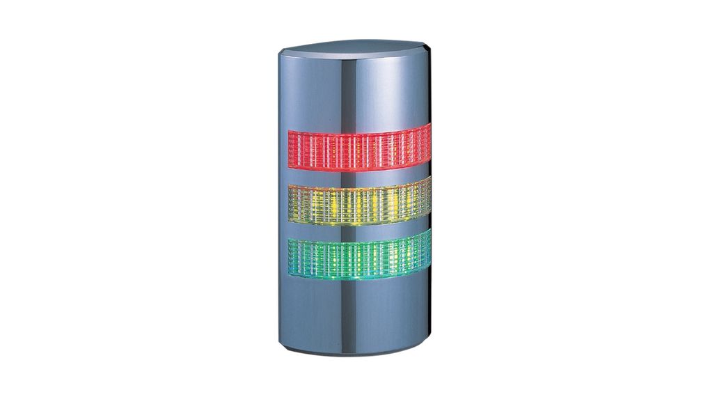 WE-302FB-RYG | Patlite LED Signal Tower Red / Orange / Green 79mA 24V WE Surface Mount IP65 Wire ...