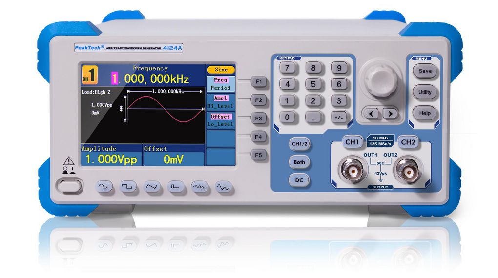 P 4124 A | PeakTech Function Generator, 2x 10MHz | Distrelec Germany