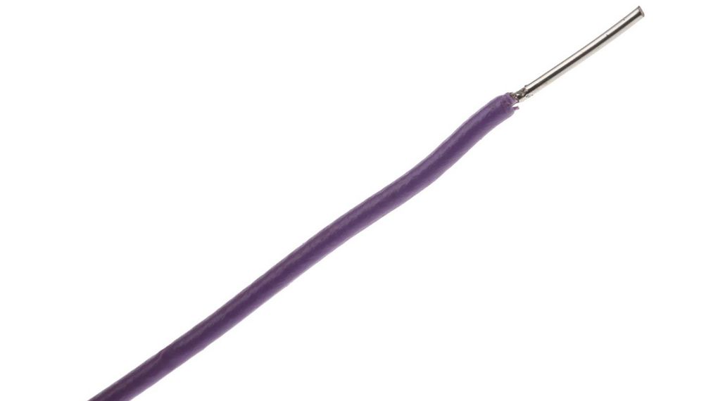 8417251 | RS PRO Purple 0.22mm² Hook Up Wire, 24 AWG, 7/0.2 mm, 100m ...