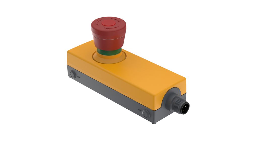 1221760000000 | RAFI Emergency Stop Switch 2NC IP65 Connector, M12, 8 ...