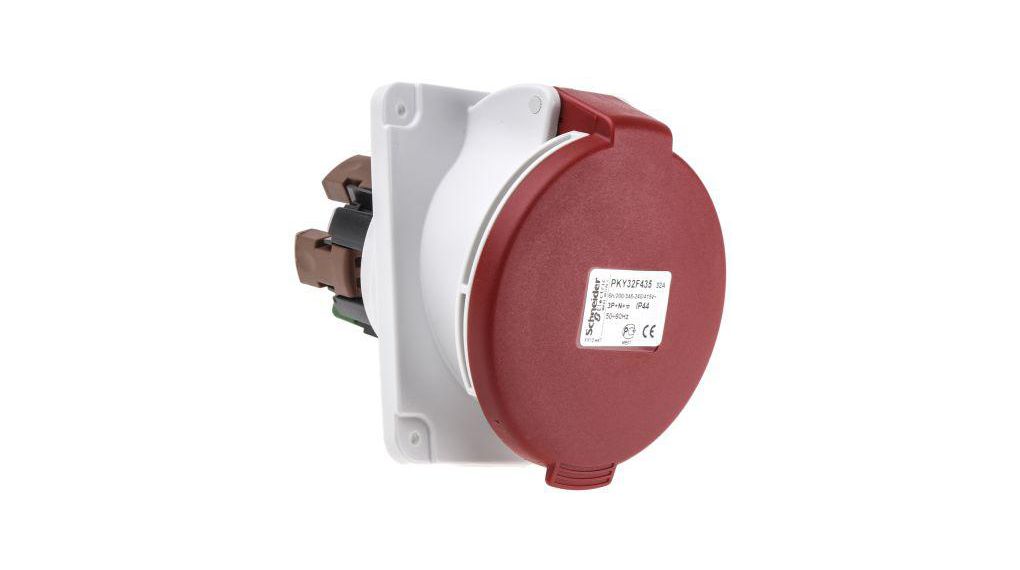 PKY32F435 | Schneider Electric , PratiKa IP44 Red Panel Mount 3P + N ...