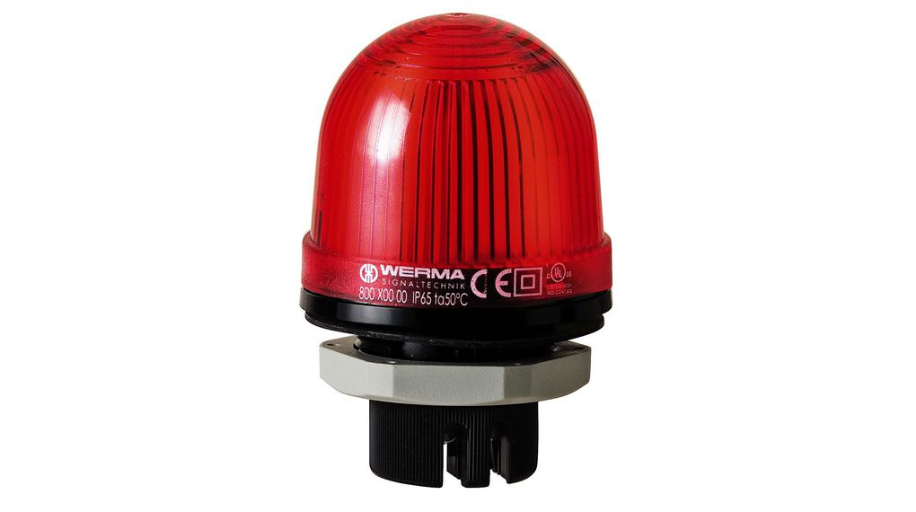 800.100.00XXX | Werma Signal Beacon 800 Continuous Red 230V IP65 Screw ...
