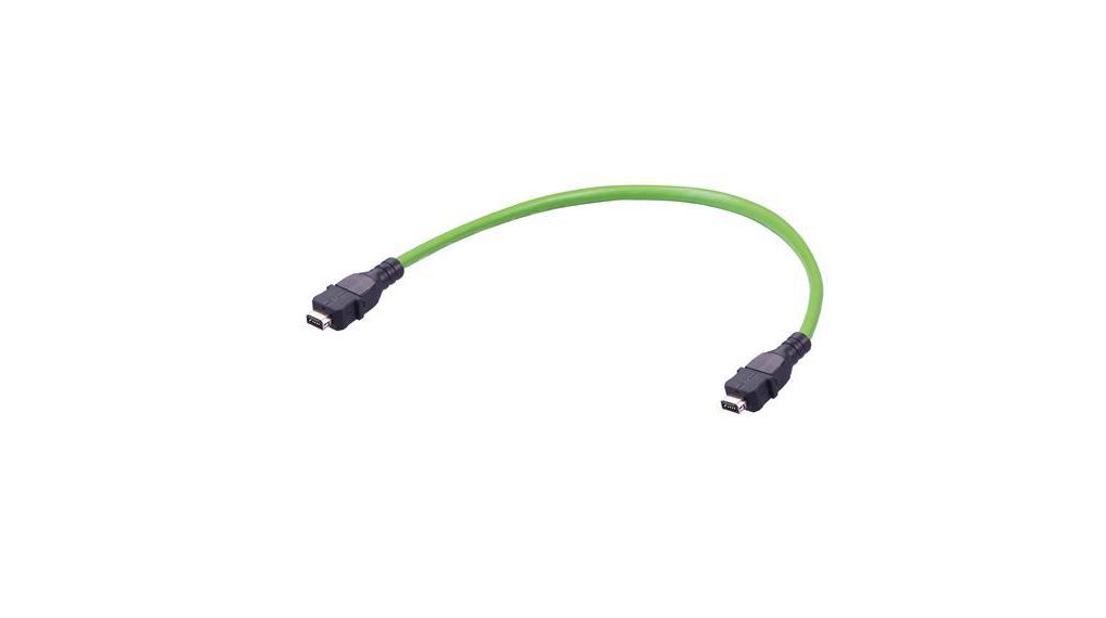 33483131412030 | HARTING ix Industrial, 3 m, Green, Pre-Assembled Cable ...
