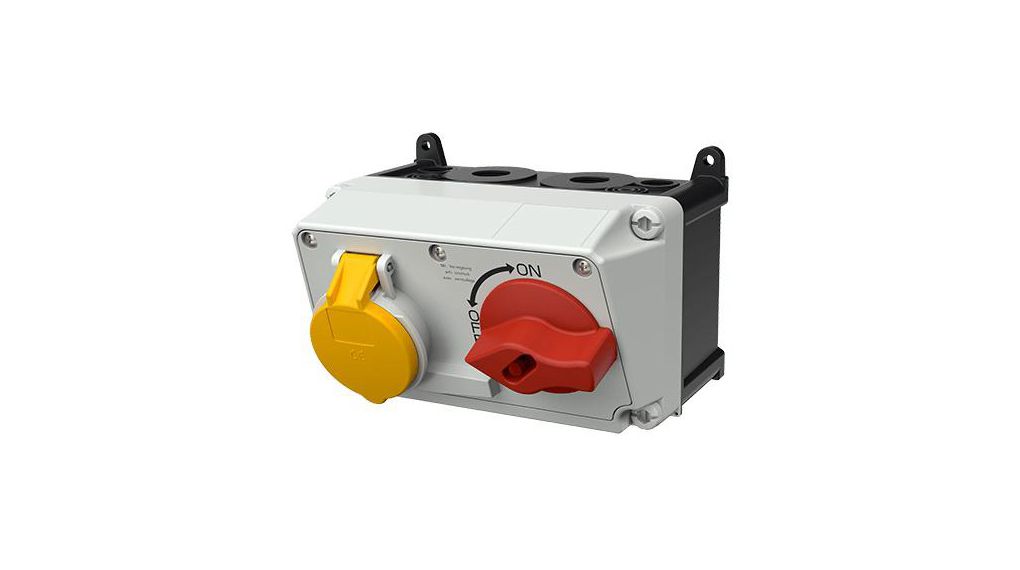 7602 | Mennekes MENNEKES, 110 V Yes IP44 Industrial Interlock Socket 3 ...