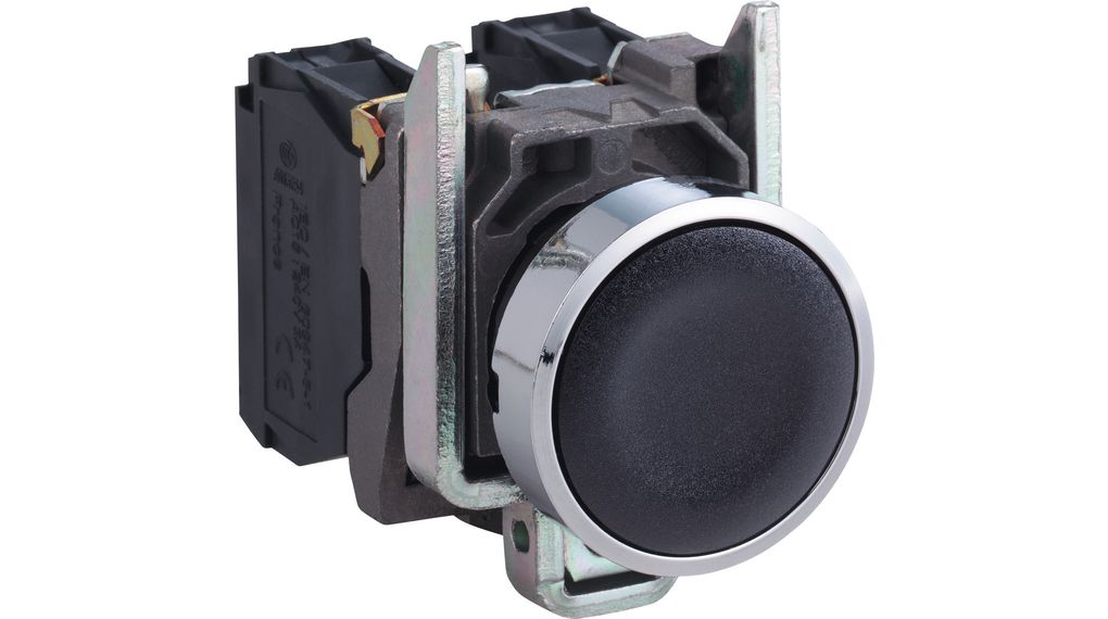 XB4BA21 | Schneider Electric Push-Button, Complete Momentary Function 1NO Panel Mount Black ...