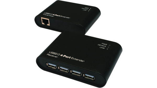 EX-1445 | Exsys USB 2.0 Extender Cat. 5, 4-port | Distrelec Switzerland