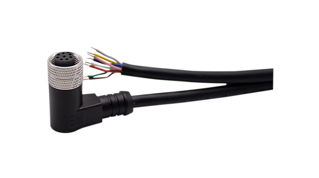 RND 205-01227 | RND Connecteur pour câble, 5 m, M12, Prise, Angle droit ... RND 205-01227 | RND Connecteur pour câble, 5 m, M12, Prise, Angle droit ...