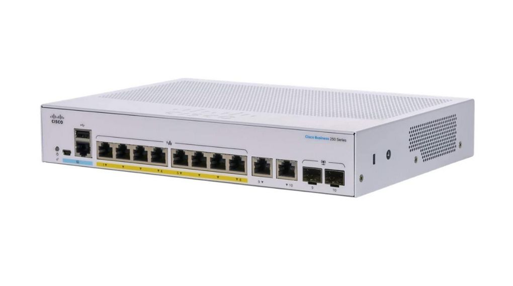 CBS250-8PP-E-2G-EU | Cisco PoE Switch, Layer 3 Managed, 1Gbps, 45W ...