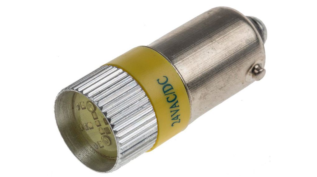 209642 | RS PRO Yellow LED Indicator Lamp, 24V ac/dc, BA9s Base, 10mm ...